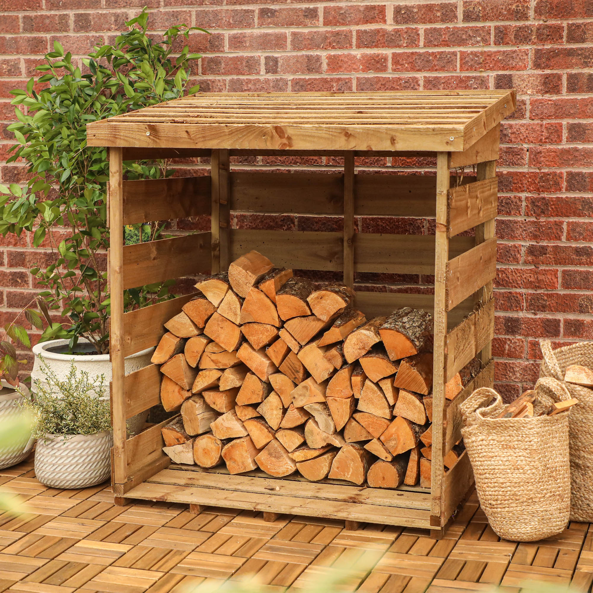 Pressure Treated Single Log Store | Outdoor Timber – Mercia Garden Products