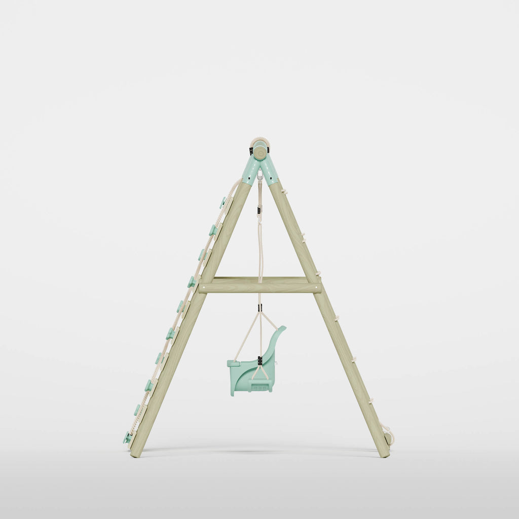 Double Swing with Baby Seat & Climbing Wall – Mercia Garden Products