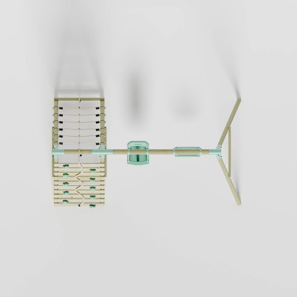 Double Swing with Baby Seat & Climbing Wall – Mercia Garden Products